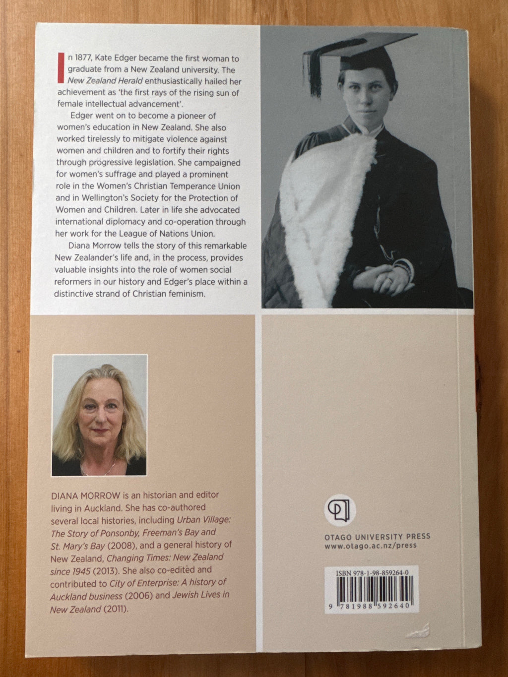 Kate Edger: the life of a pioneering feminist - Diana Morrow – Nikau Books